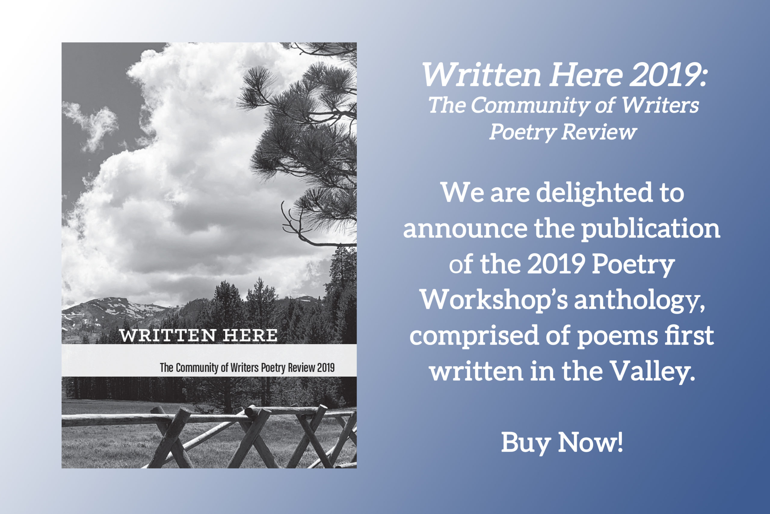 Written Here: The Community of Writers Poetry Review 2019 | Community ...