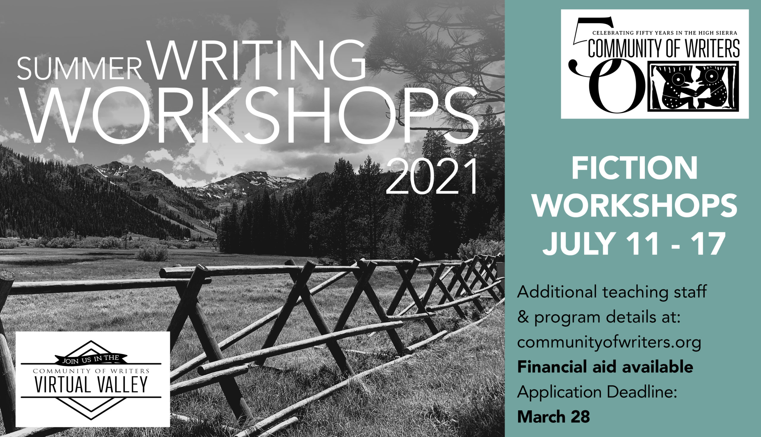 2021 Summer Fiction Workshops | Community of Writers