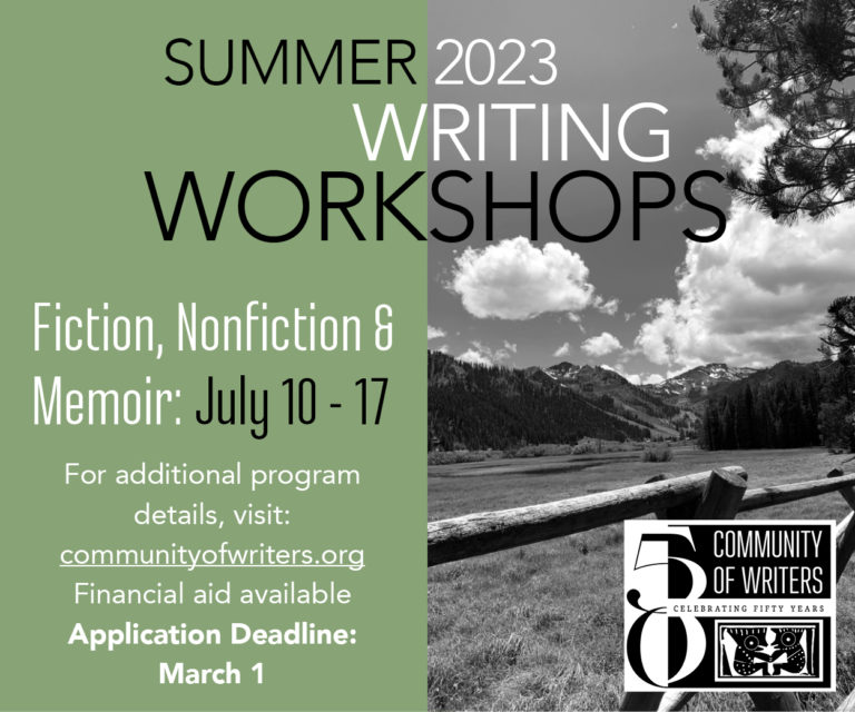Community of Writers – 50 Years of Writing Workshops in the High Sierra