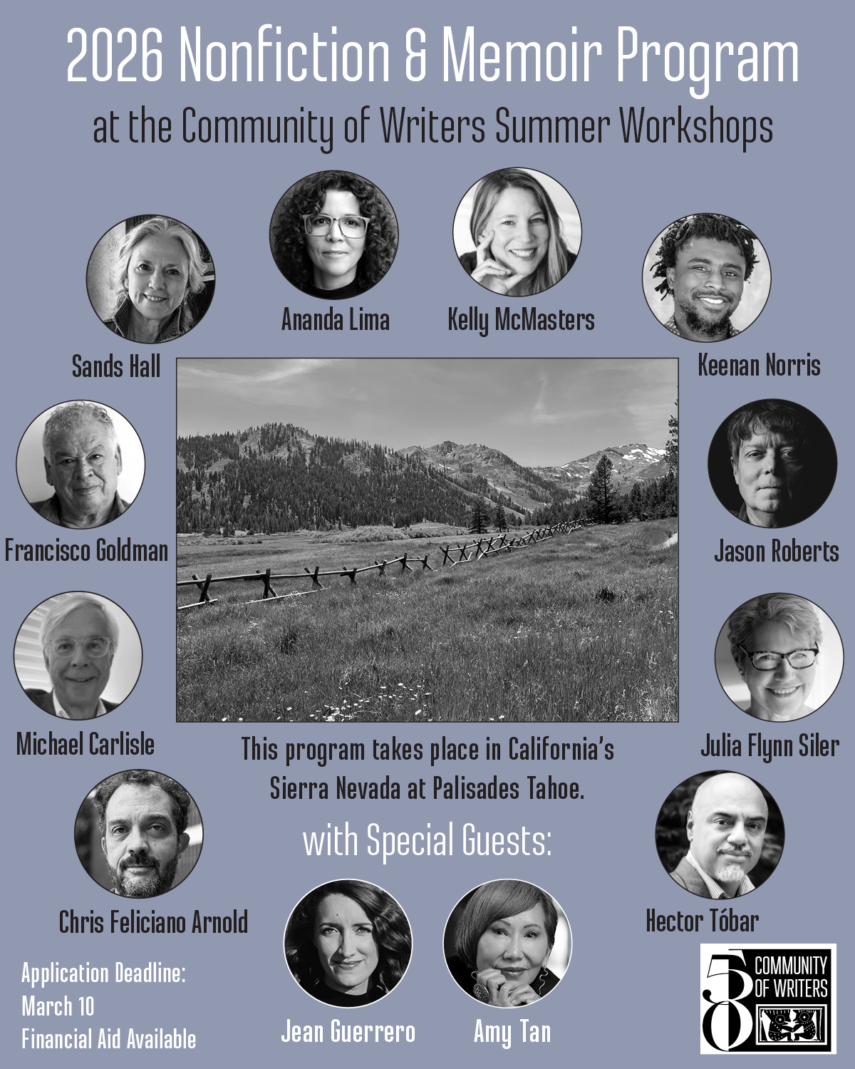 The Community of Writers is pleased to announce our Nonfiction/Memoir ...